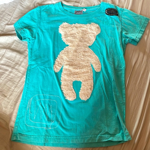 Shirts & Tops | Cute Blue Teddy Bear Shirt | Poshmark